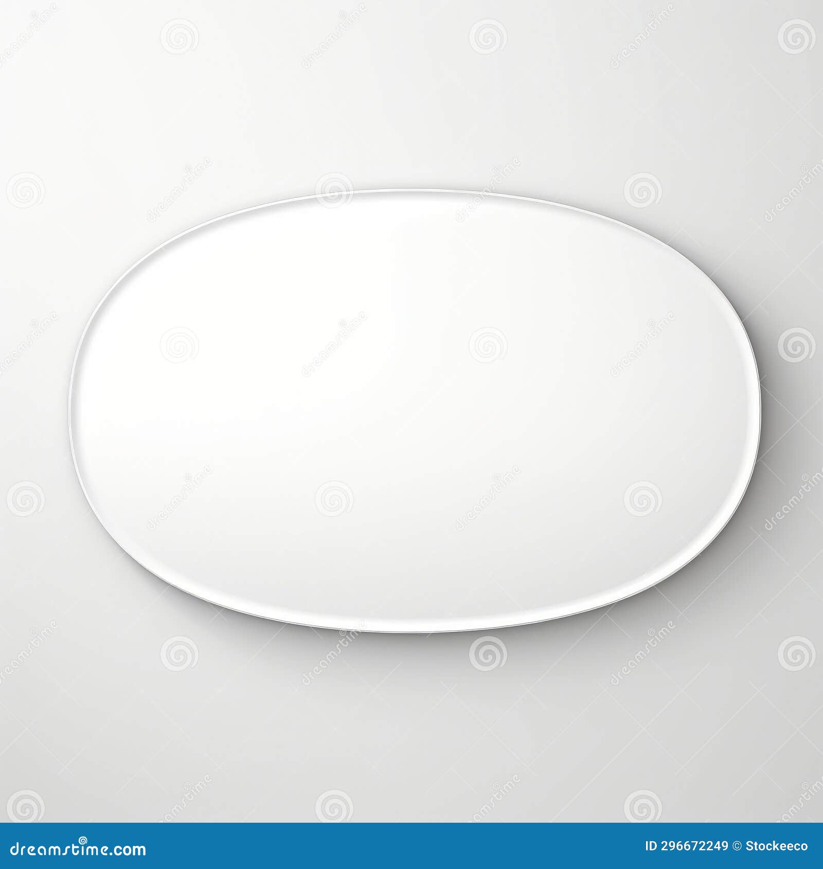 Flat Oval Paper Sign on Gray Background Stock Illustration ...