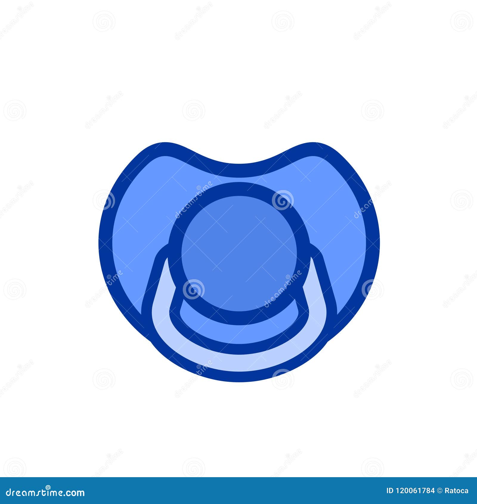 Flat pacifier icon stock vector. Illustration of sign - 120061784