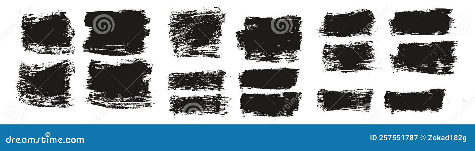 Flat Paint Brush Thick Short Background High Detail Abstract Vector ...