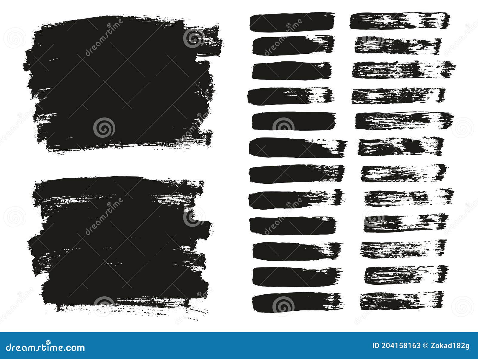 Flat Paint Brush Thin Lines & Background Mix High Detail Abstract ...