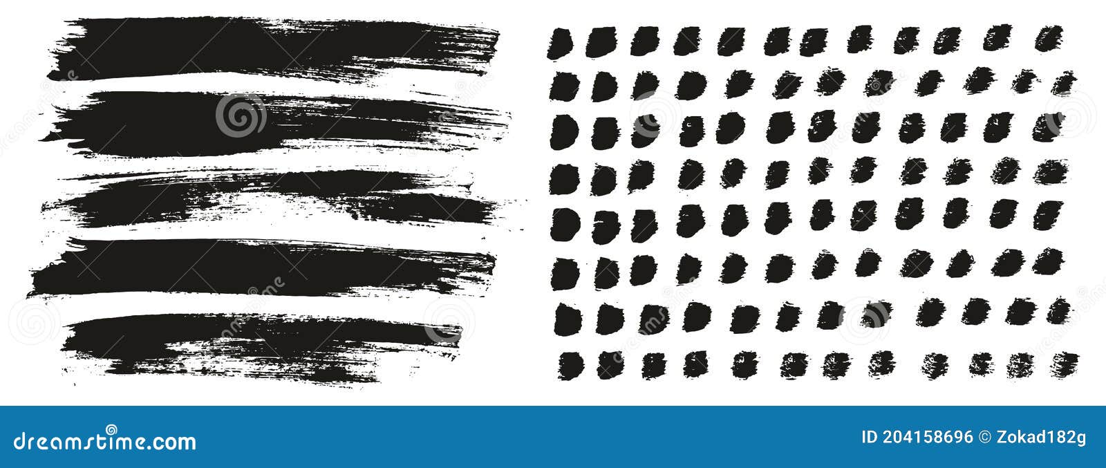 Flat Paint Brush Thin Lines & Background Mix High Detail Abstract ...