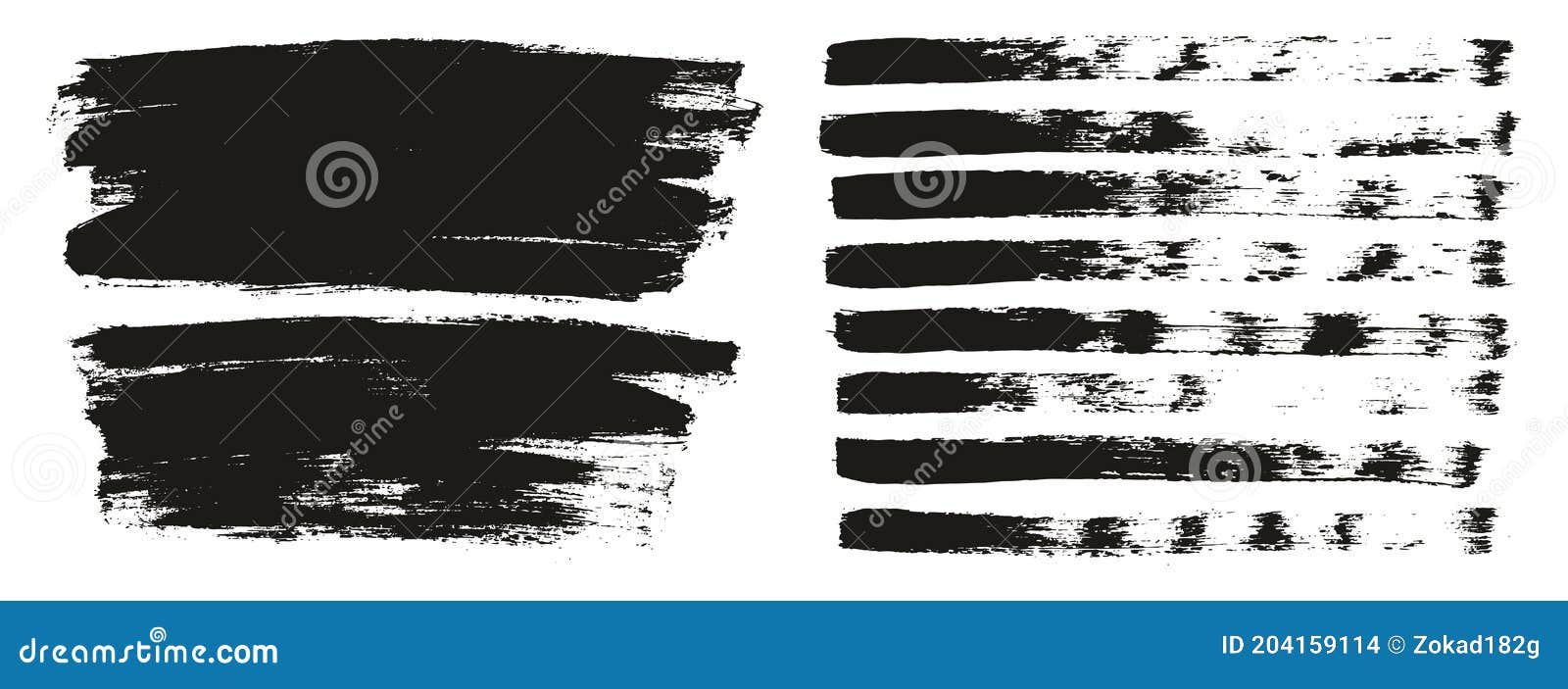 Flat Paint Brush Thin Lines & Background Mix High Detail Abstract ...