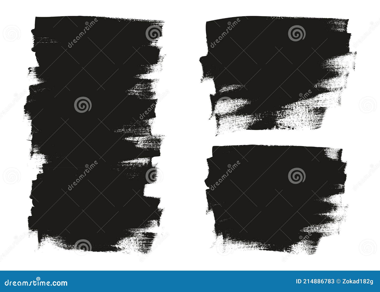 Flat Paint Brush Thin Long Background Mix High Detail Abstract Vector ...
