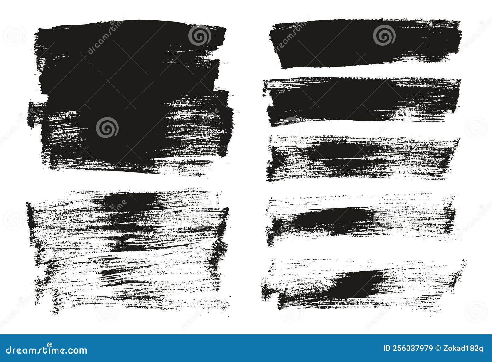 Flat Paint Brush Thin Long Background Mix High Detail Abstract Vector ...