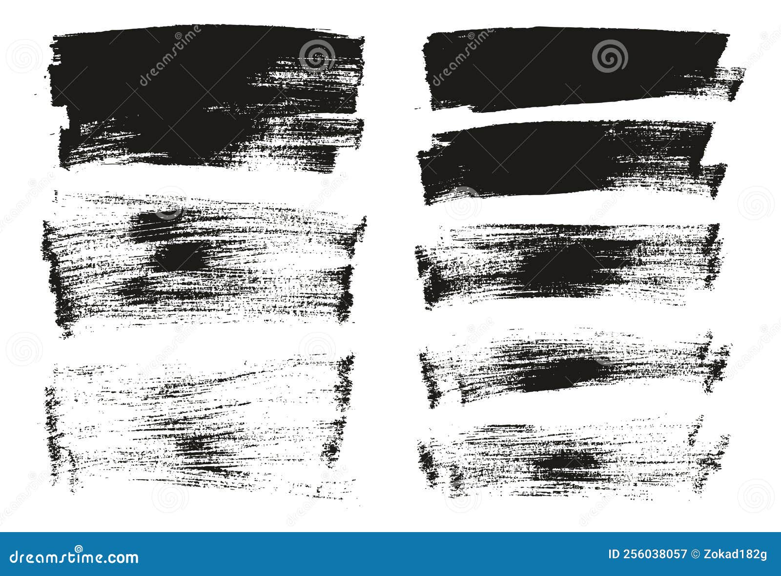 Flat Paint Brush Thin Long Background Mix High Detail Abstract Vector ...