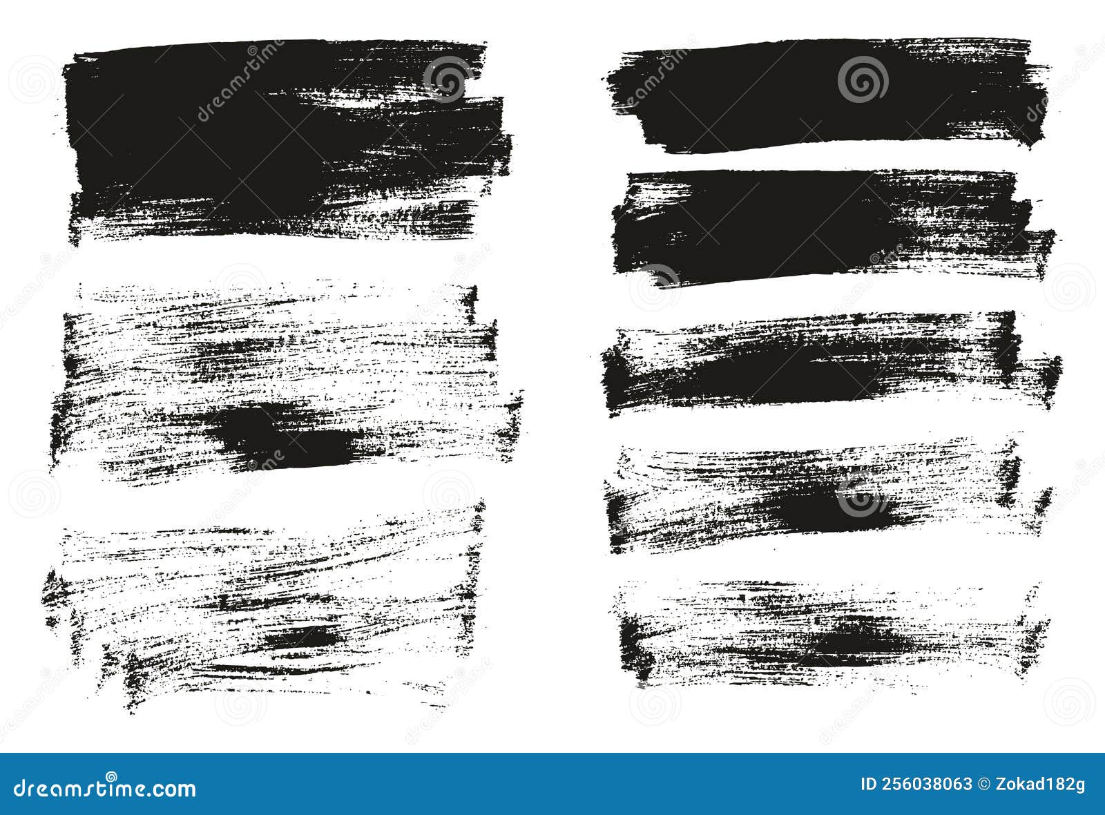 Flat Paint Brush Thin Long Background Mix High Detail Abstract Vector ...