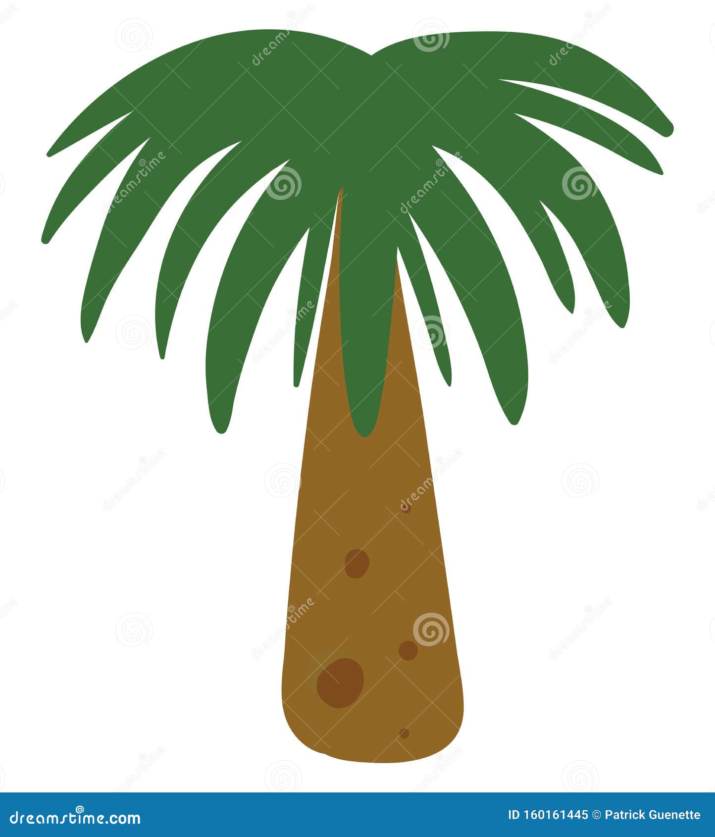A Flat Palm Tree , Vector or Color Illustration Stock Vector ...