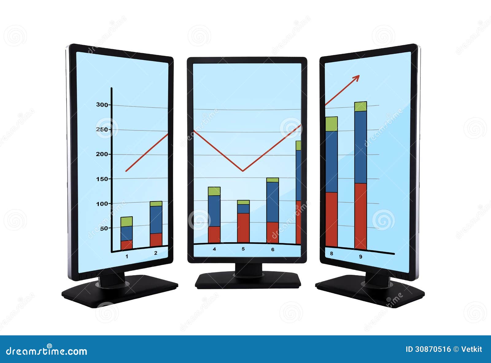 Flat panels with chart stock photo. Image of chart, feature - 30870516