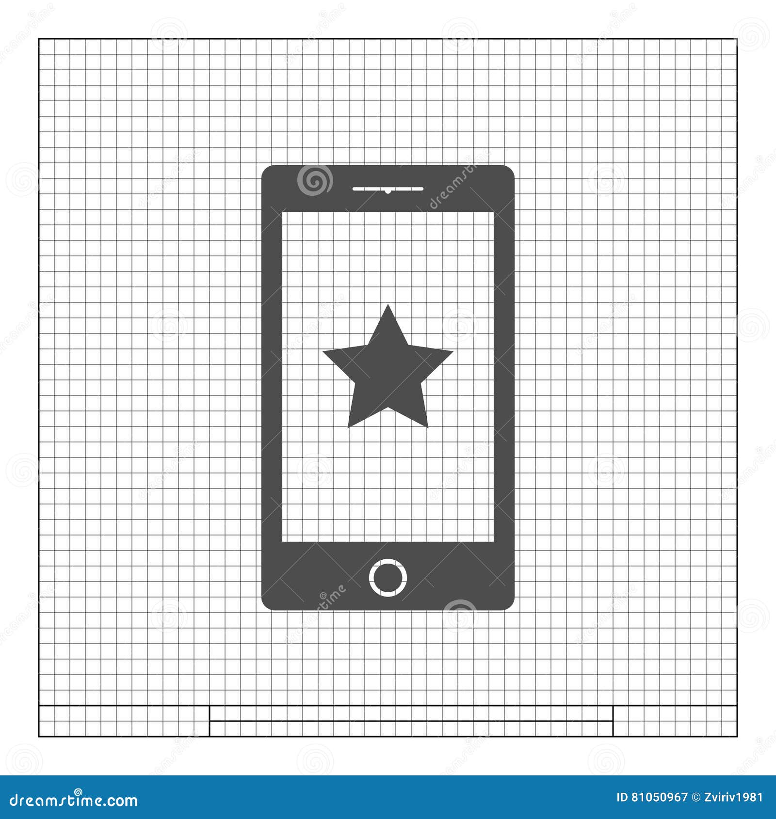 Flat Paper Cut Style Icon of Mobile Phone Stock Illustration ...
