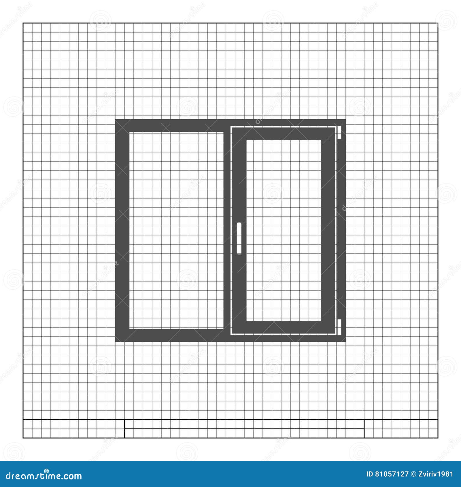 Flat Paper Cut Style Icon of Modern Window Stock Illustration ...