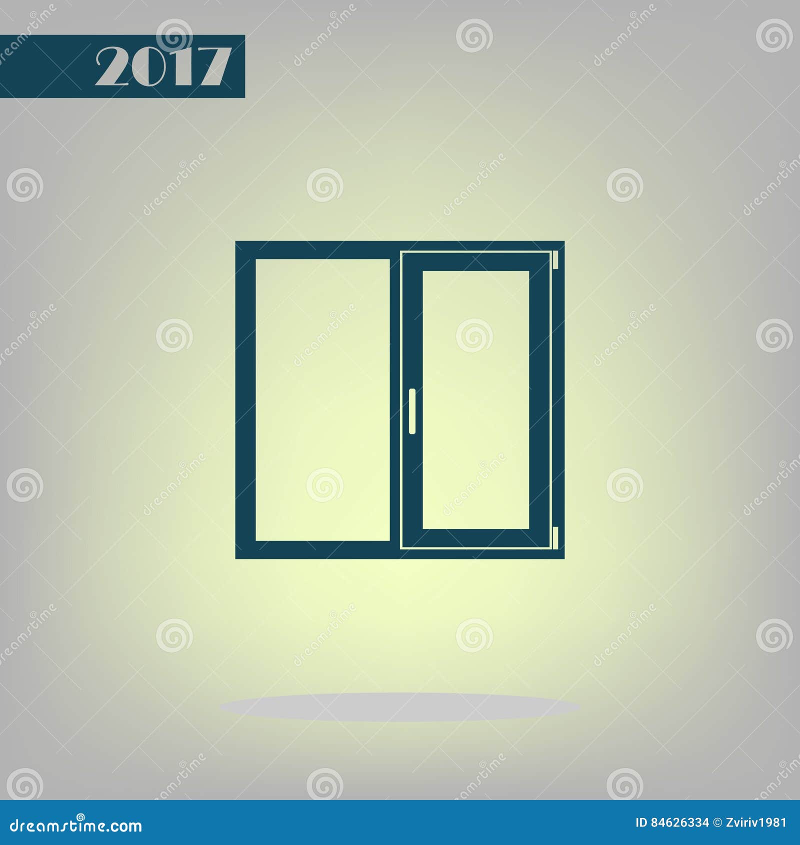 Flat Paper Cut Style Icon of Modern Window Stock Illustration ...