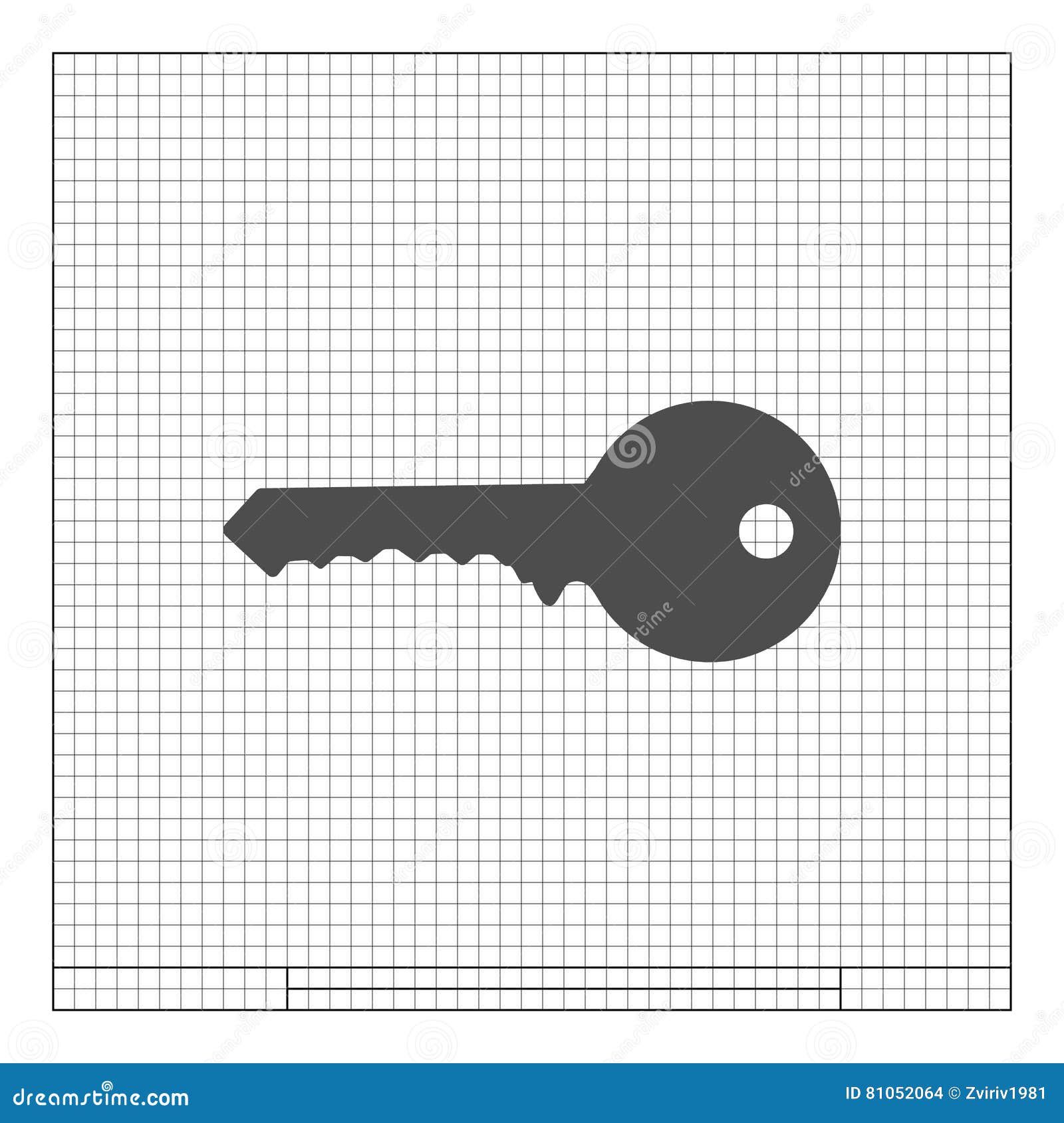 Flat Paper Cut Style Icon of an Old Key Stock Illustration ...