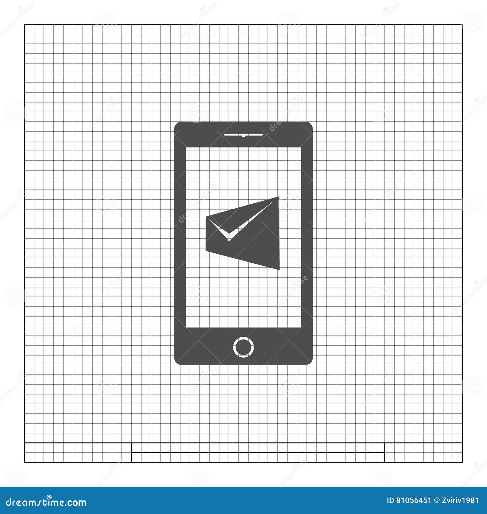 Flat Paper Cut Style Icon of Short Message Stock Illustration ...