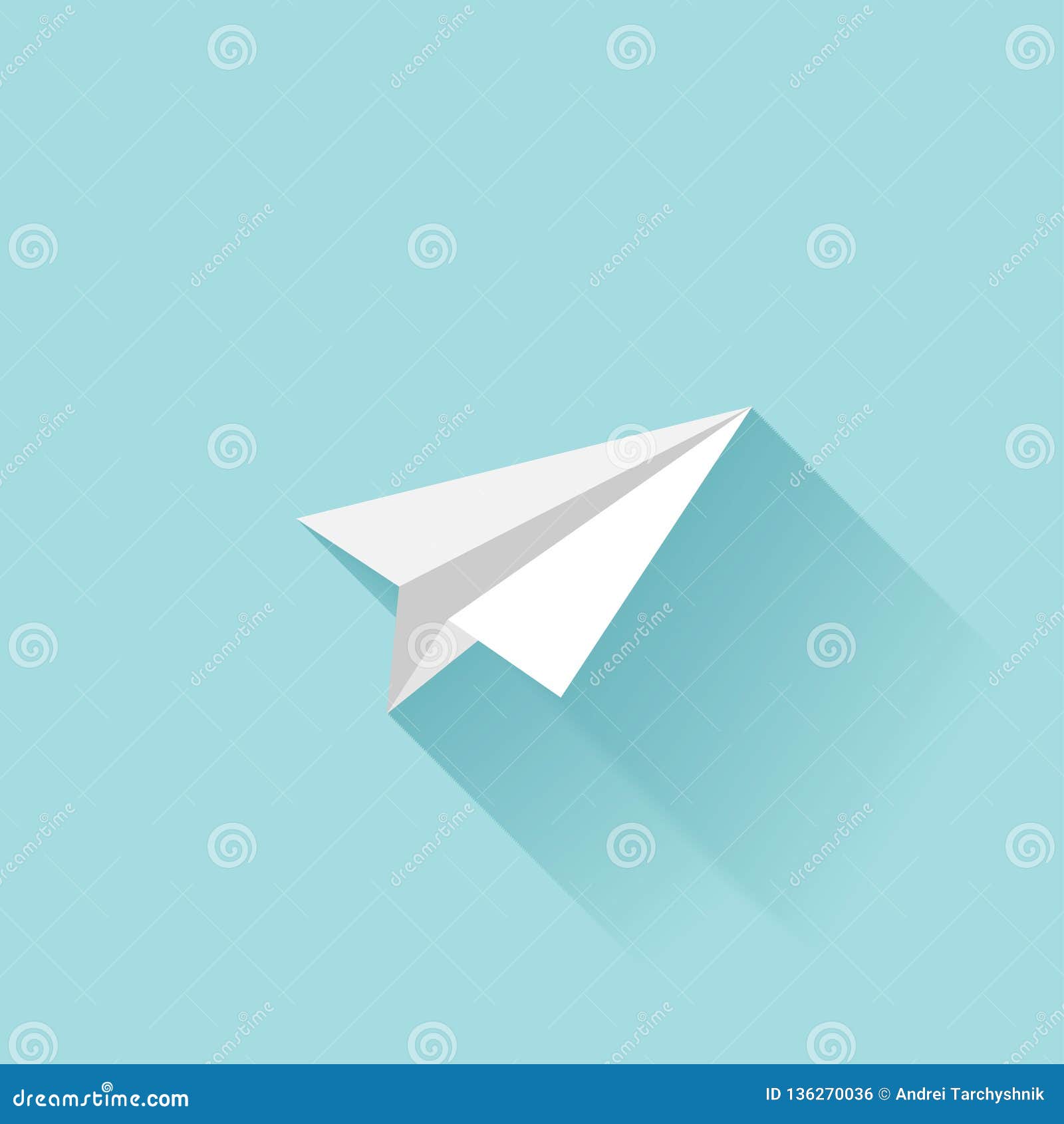 Flat Paper Plane Icon Vector Illustration. Stock Vector - Illustration ...