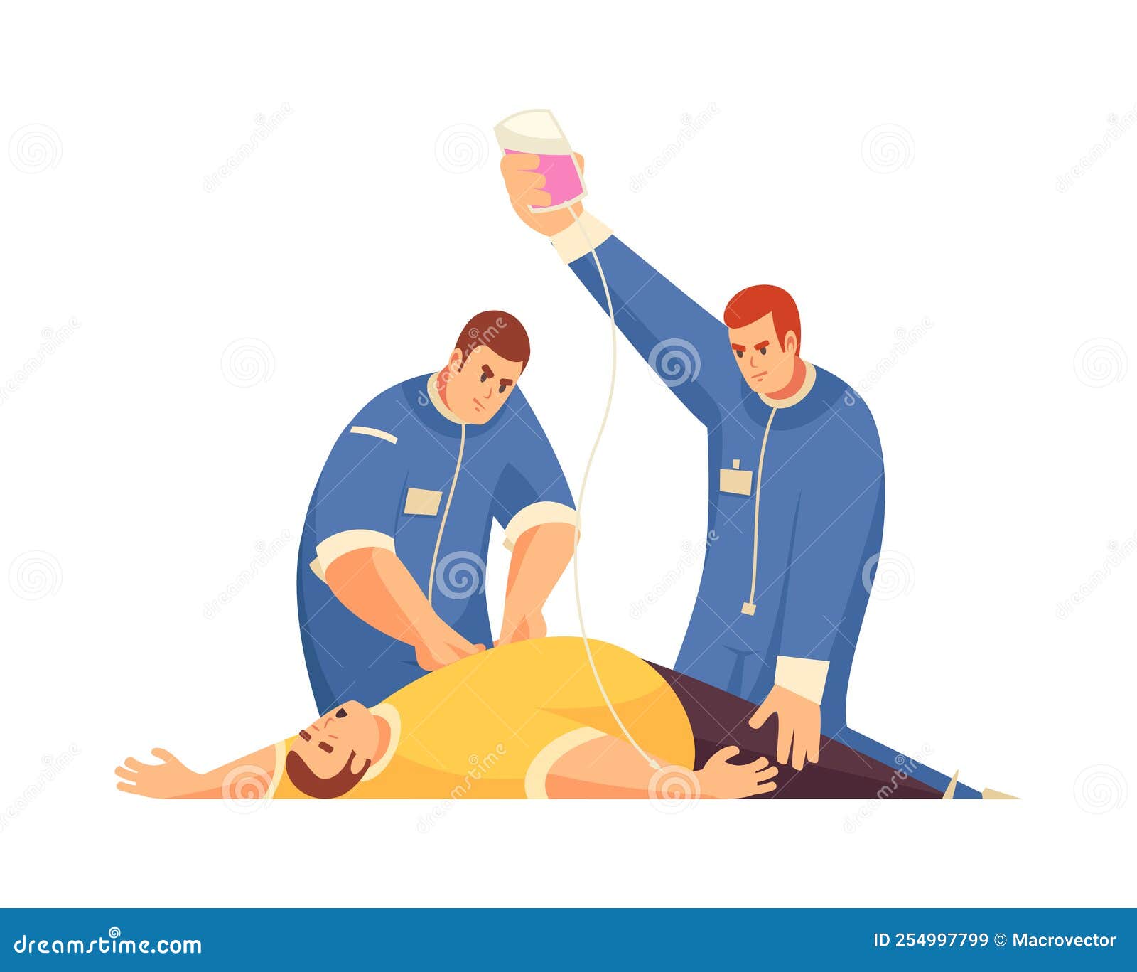 Flat Paramedics Illustration Stock Vector - Illustration of doctor ...