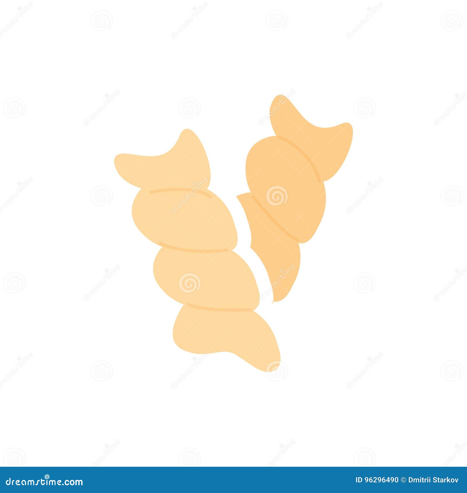 Flat pasta icon stock vector. Illustration of element - 96296490