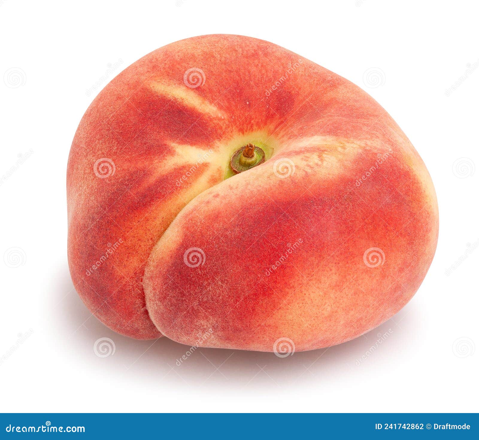 Flat peach path isolated stock photo. Image of studio - 241742862
