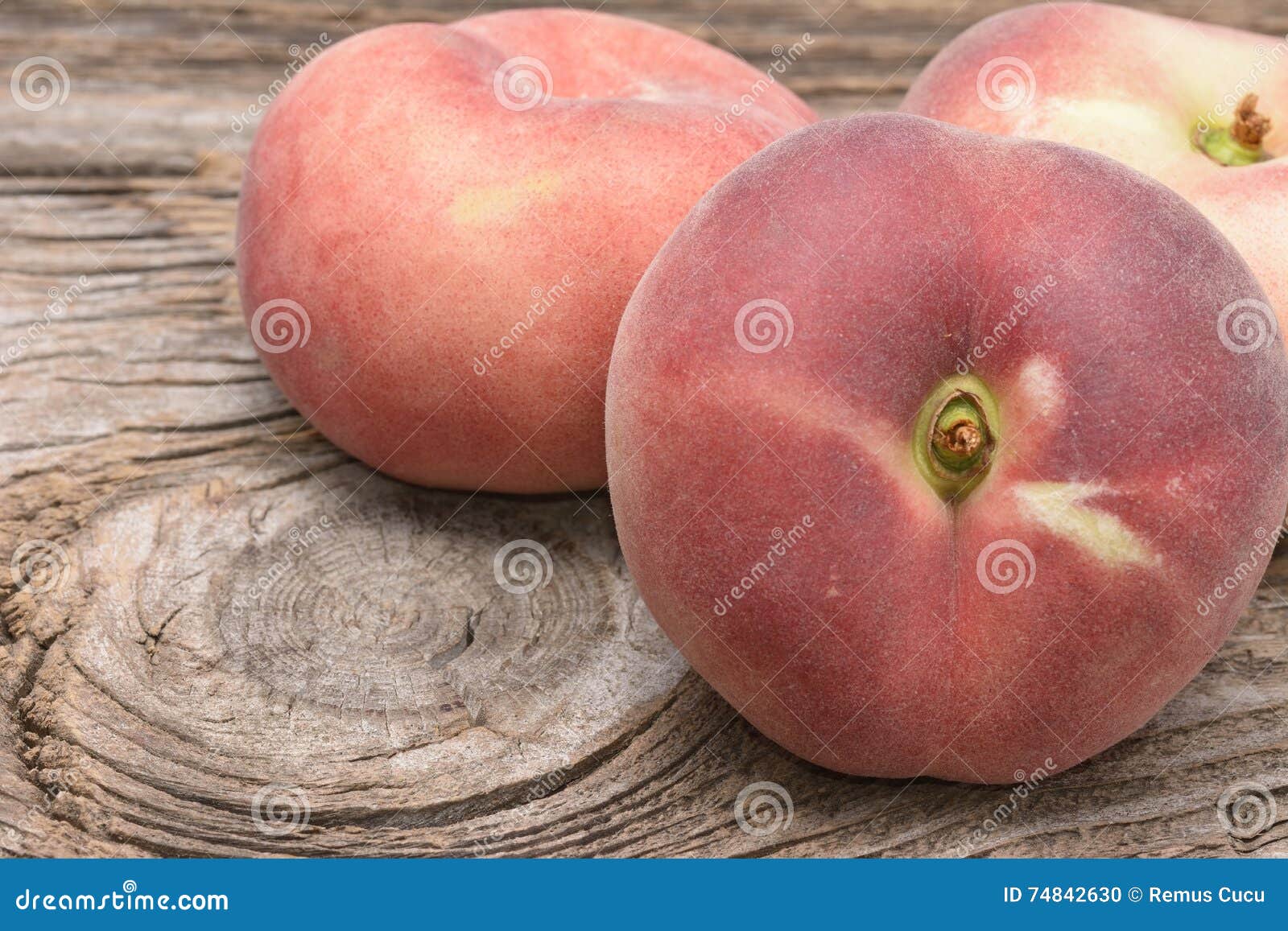 Flat peaches stock photo. Image of summer, peaches, rustic - 74842630