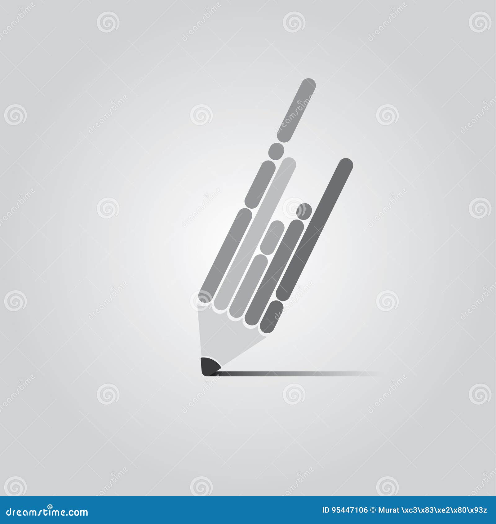 Flat Pen Design stock vector. Illustration of icon, education - 95447106