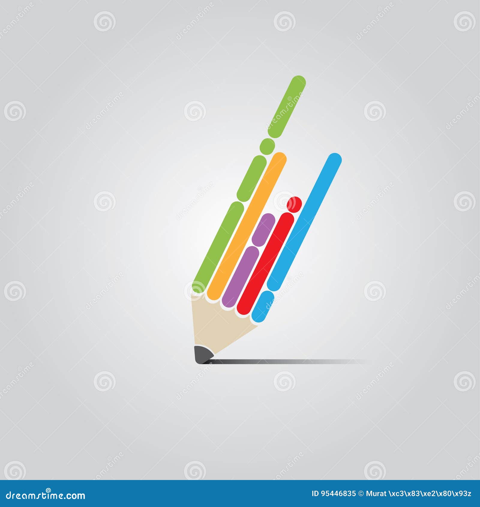 Flat Pen Design stock vector. Illustration of business - 95446835