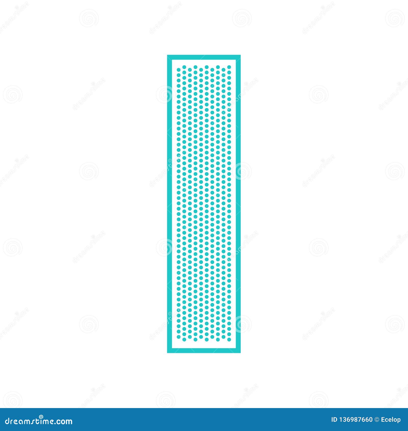 Flat perforate font stock vector. Illustration of fashionable - 136987660