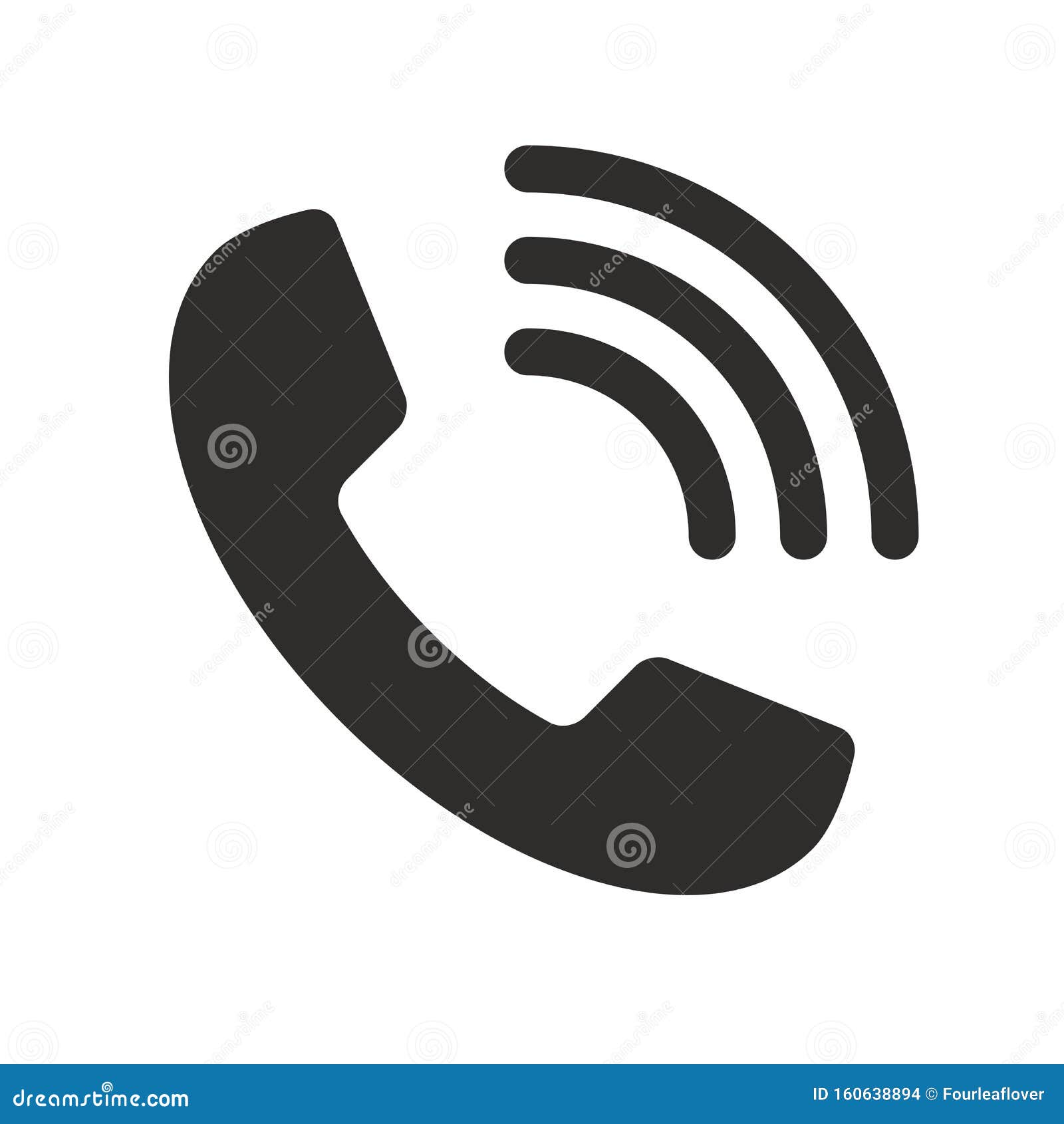 Flat Phone icon stock vector. Illustration of communication - 160638894