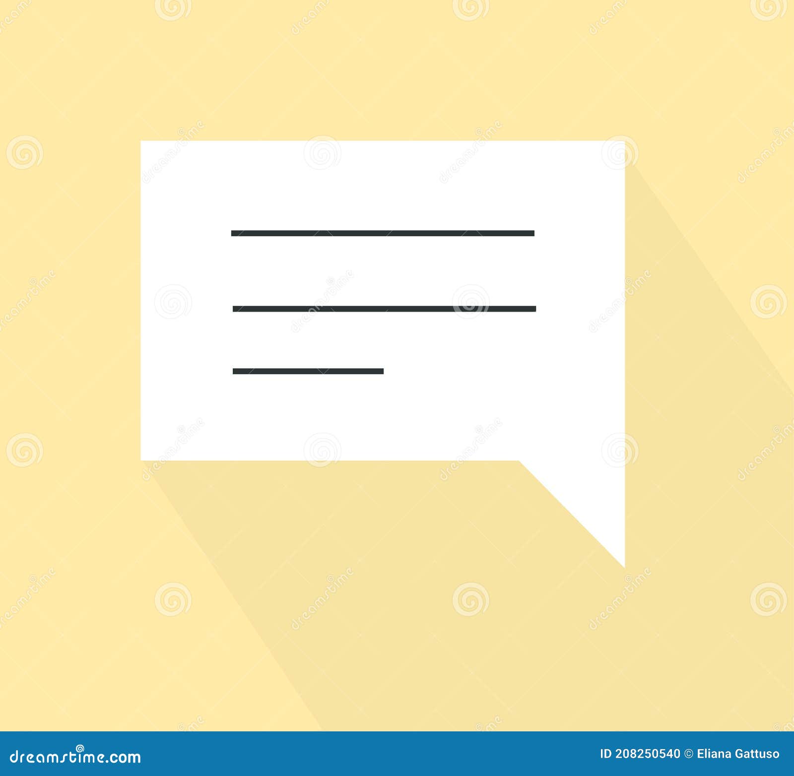 Flat Phone Message Icon on Yellow Background. Stock Vector ... Flat Phone Message Icon on Yellow Background. Stock Vector ...
