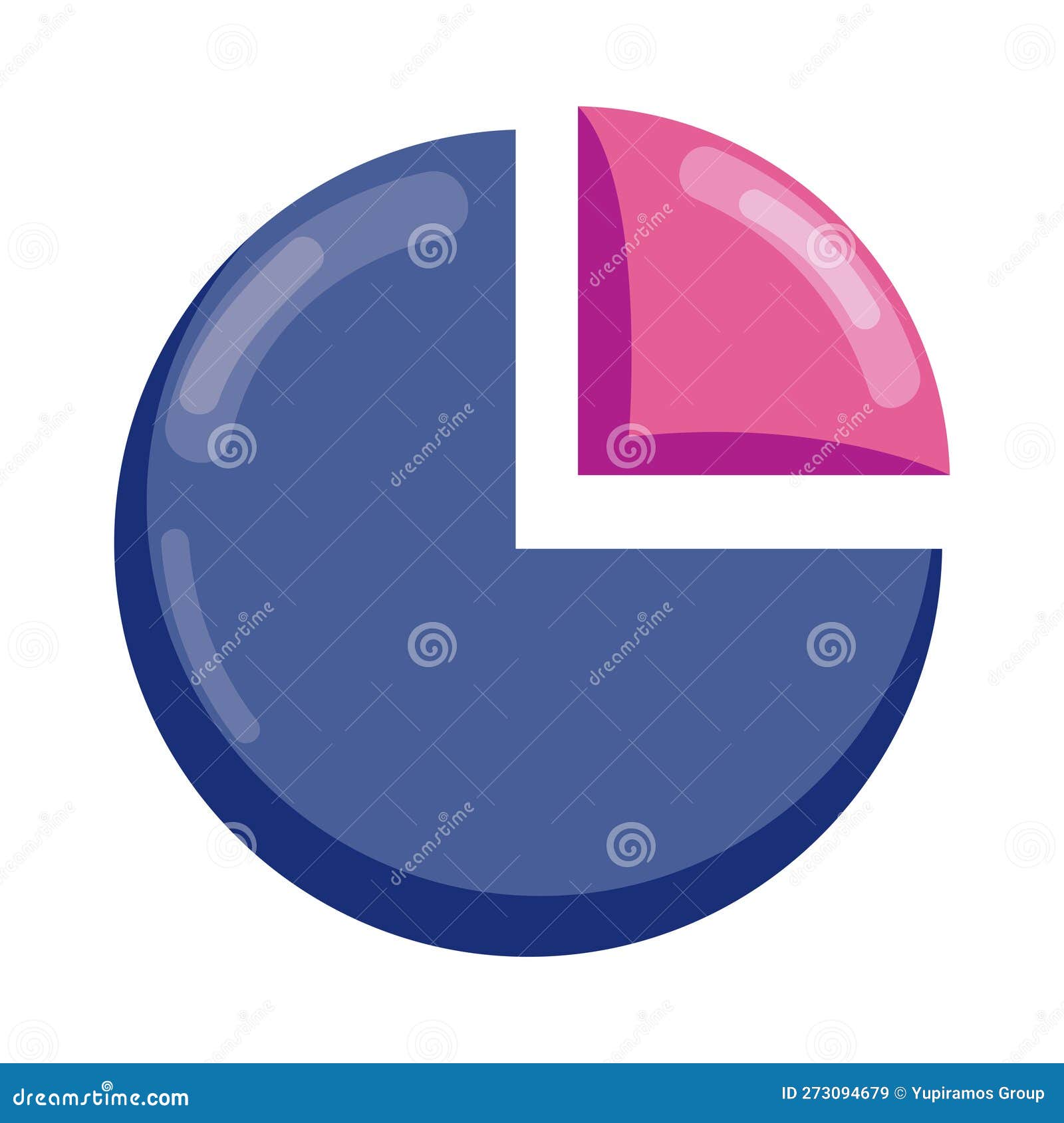 Flat pie chart stock vector. Illustration of technology - 273094679