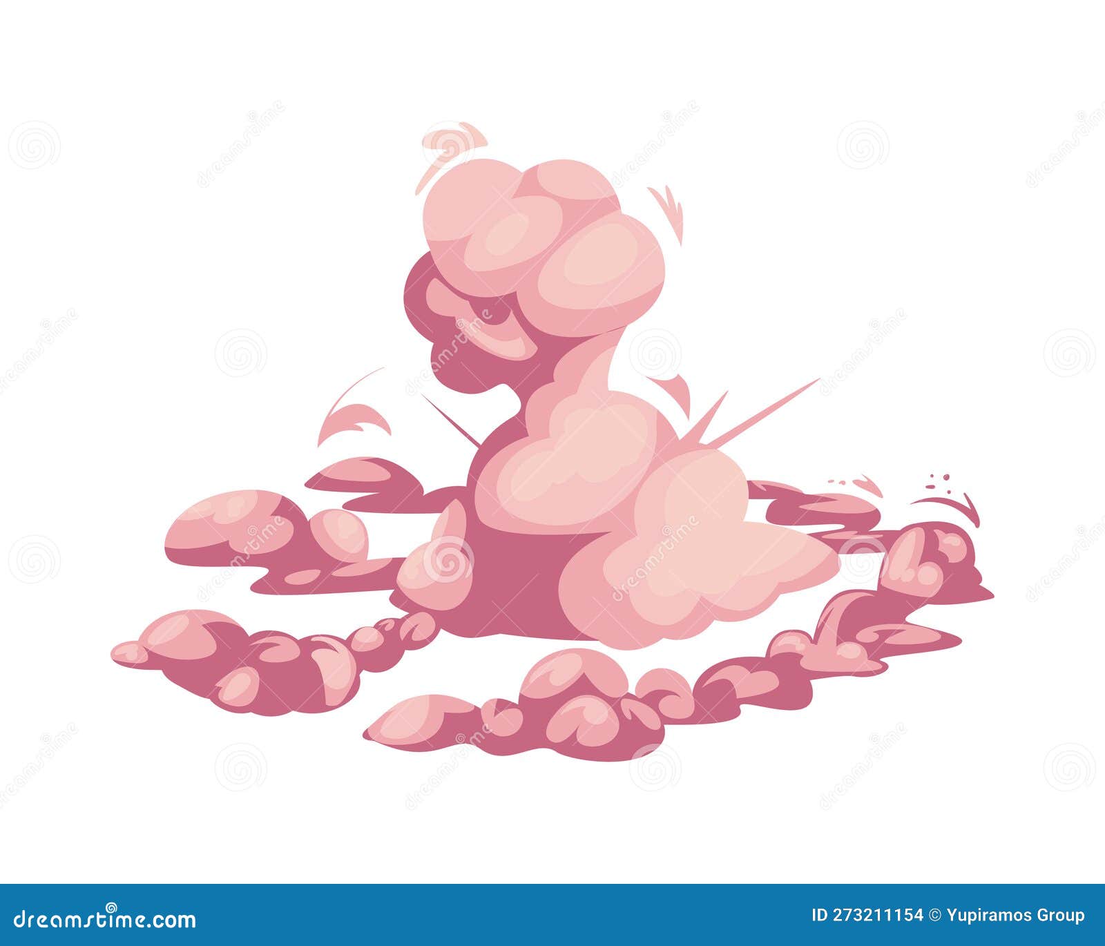 Flat pink explosion stock vector. Illustration of design - 273211154
