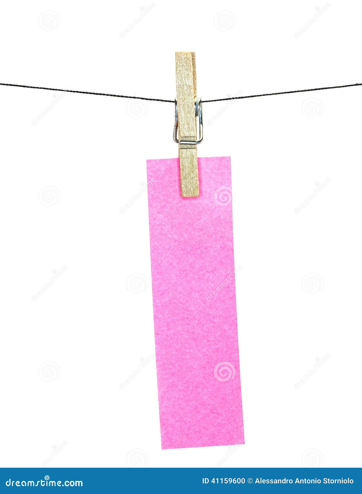 Flat Pink Rectangular Sticky Note Stock Photo - Image of notepad, cord ...