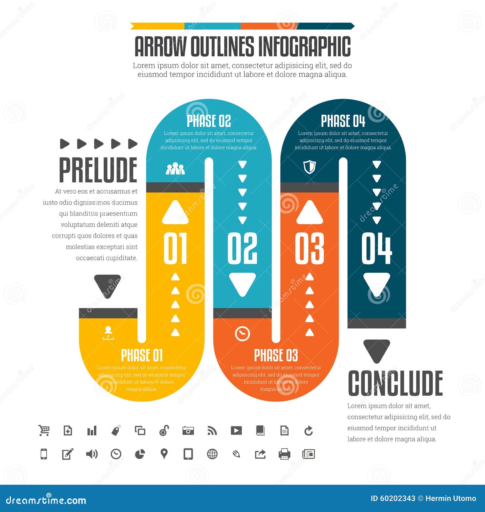 Infographic Pipe Template With A Circle Diagram 5 Stages Vector ...