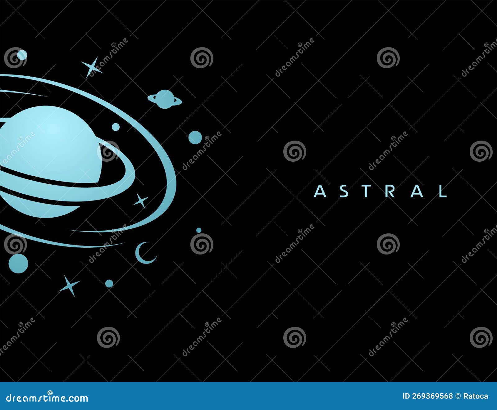 Flat planet in universe stock vector. Illustration of planet - 269369568