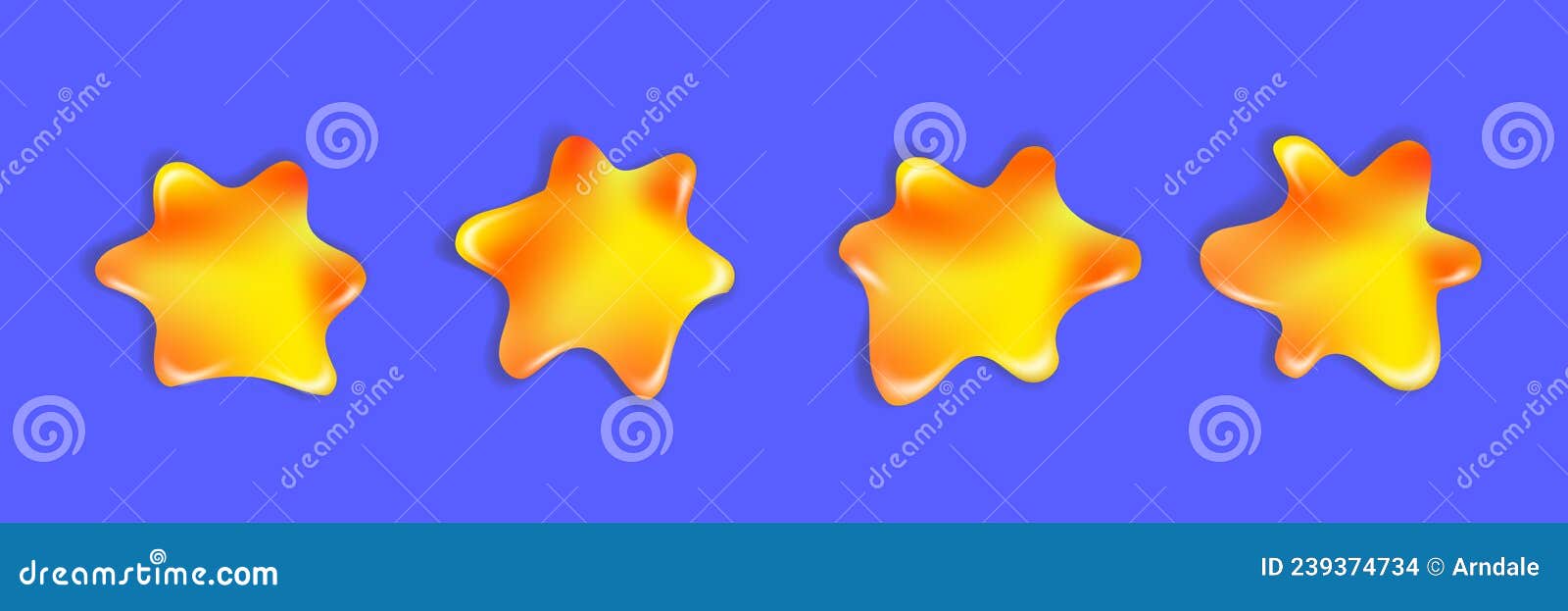 Flat Plastic Translucent Stars Stock Vector - Illustration of flat ...