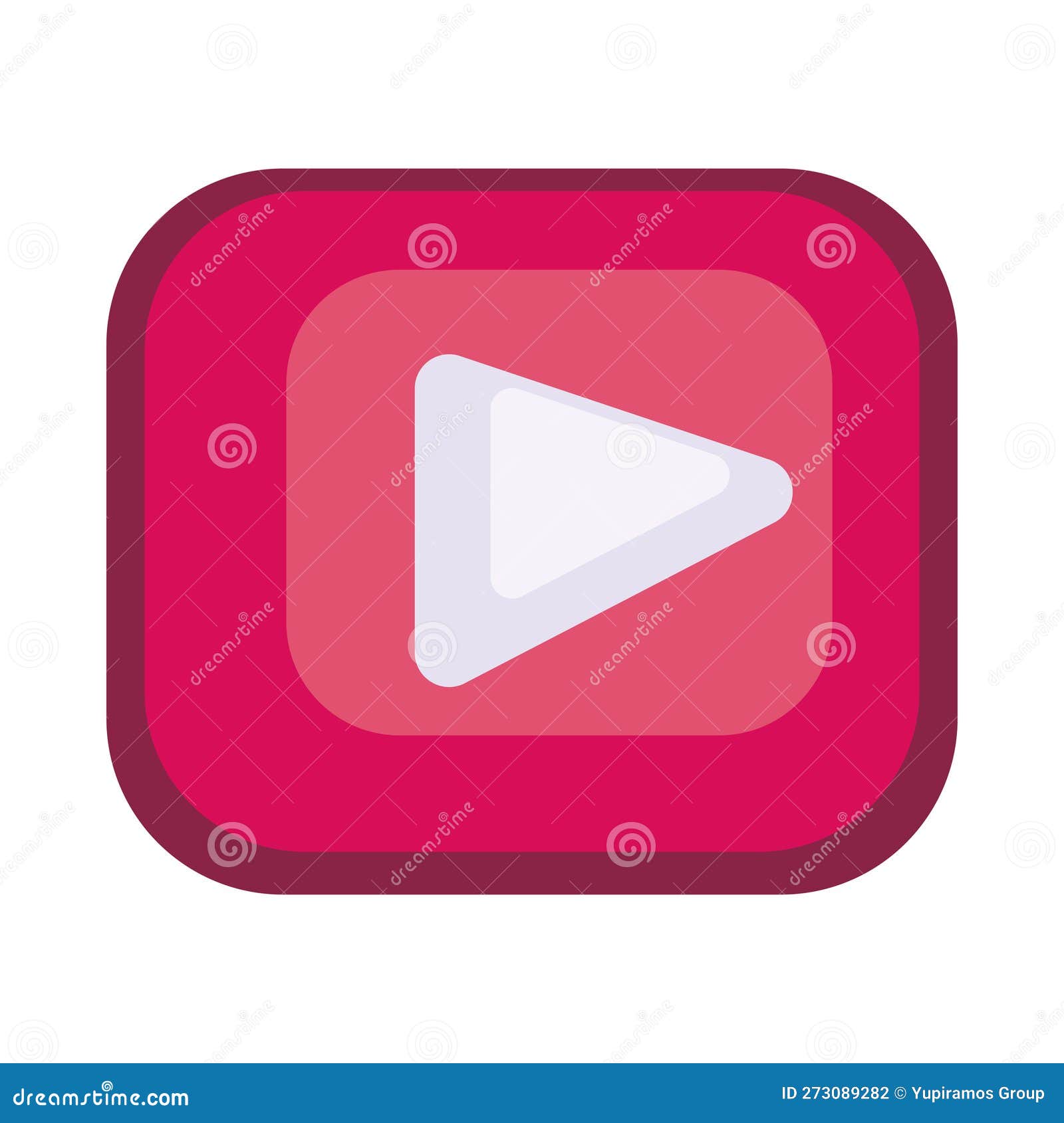 Flat play button stock vector. Illustration of multimedia - 273089282