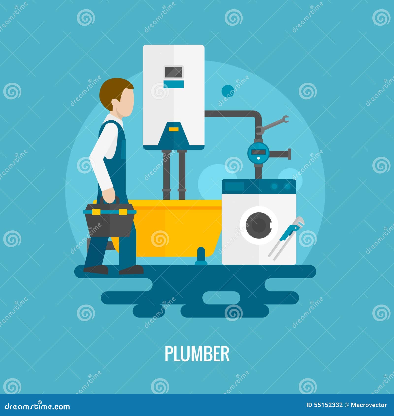 Flat Plumber Icon Stock Illustrations – 5,830 Flat Plumber Icon Stock ...