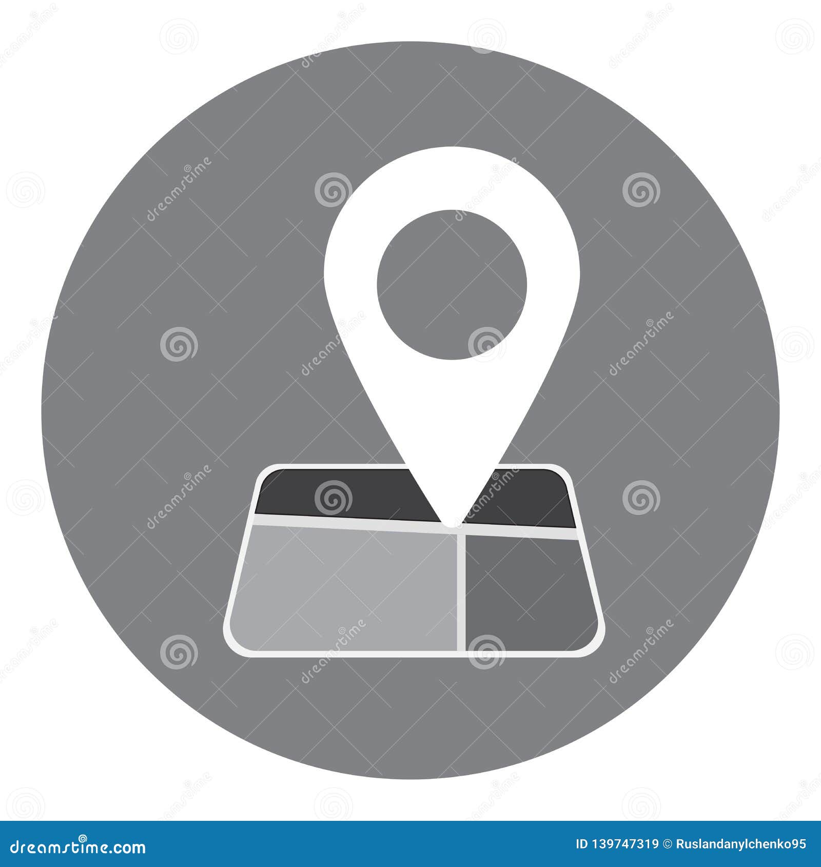Flat Pointer on the Map. GPS Pointer Stock Illustration - Illustration ... Flat Pointer on the Map. GPS Pointer Stock Illustration - Illustration ...