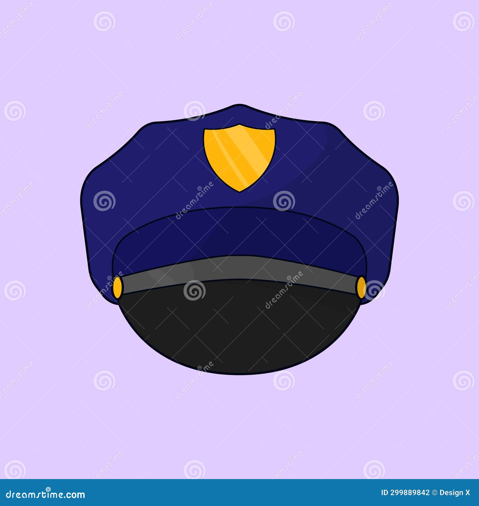 Flat Police Officer Cap Vector Icon Agent Cap Stock Vector ...