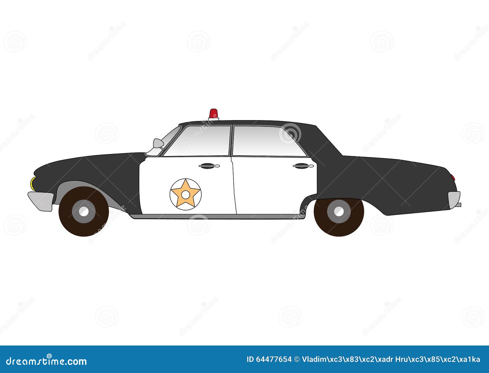 Flat Police Sheriff Cop Car Vector Auto Stock Vector - Illustration of ...