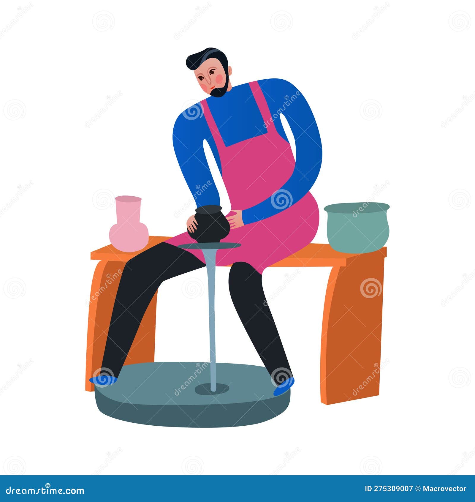 Potter Illustration Cartoon Vector | CartoonDealer.com #1996095