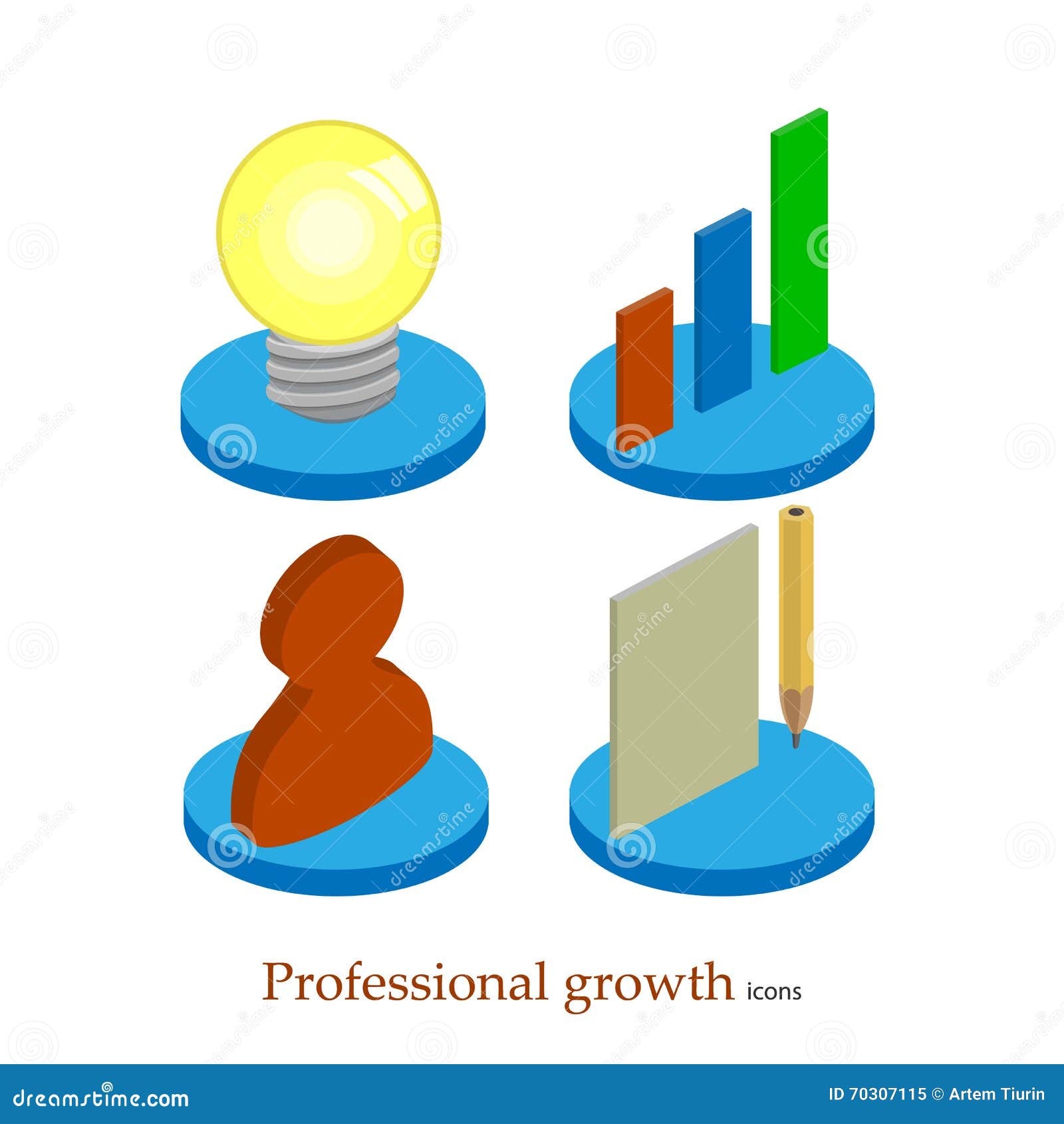 Flat Professional Growth Icon. Startup Concept. Project Development ...