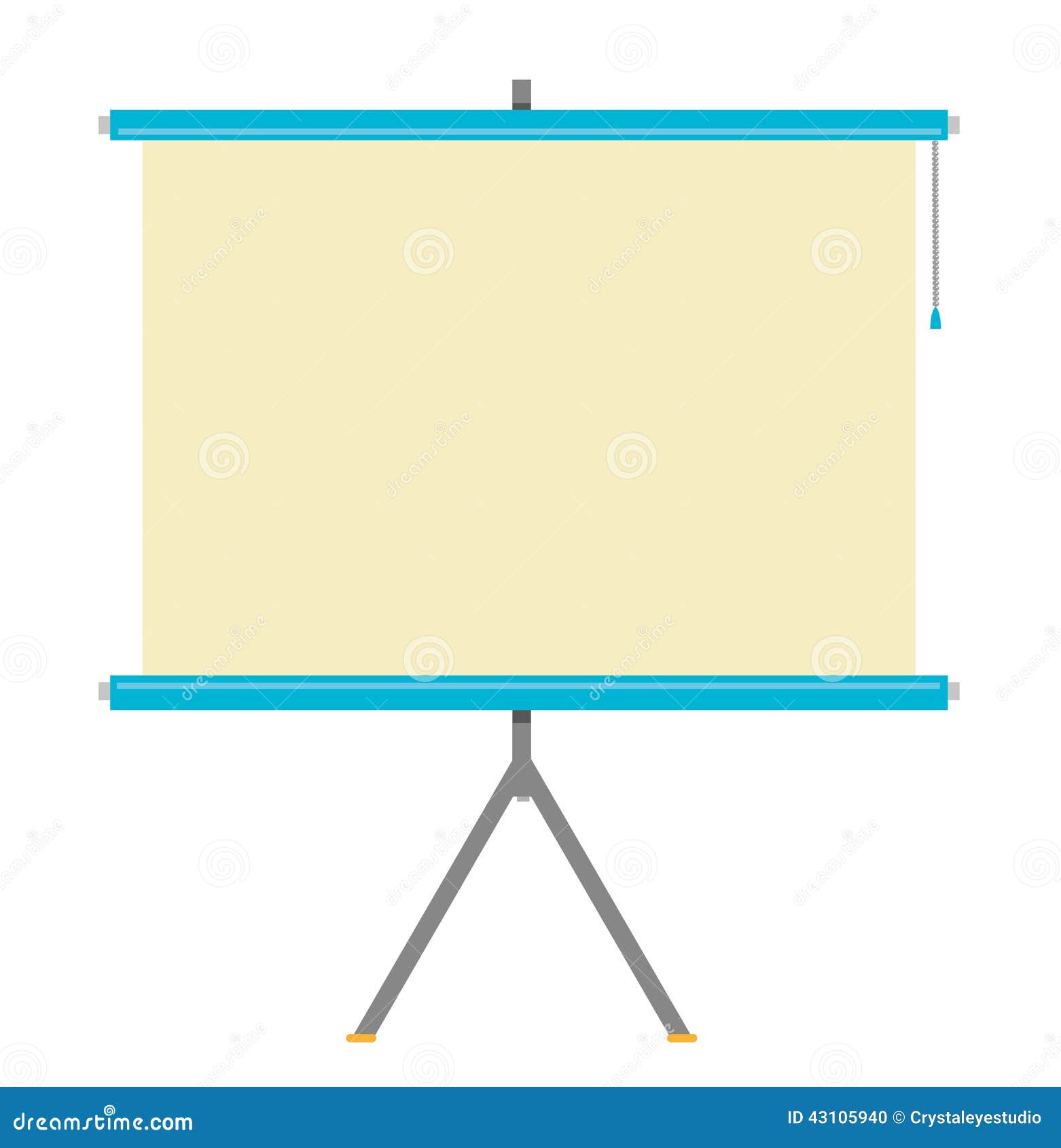 Flat Projector Screen Illustration Vector and Raster Stock Vector ...