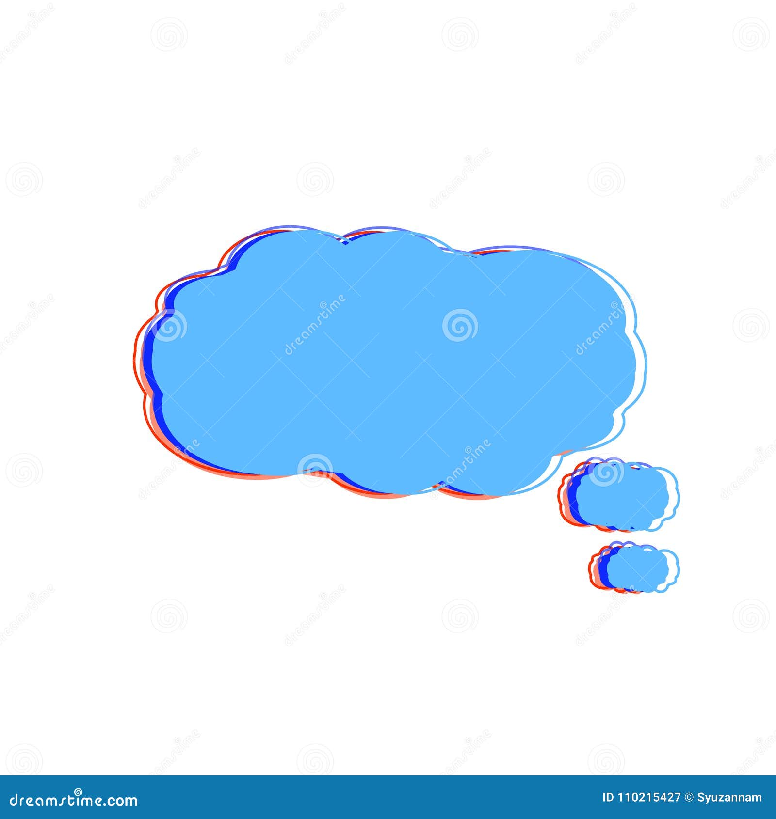 Flat Promotion Empty Bubble. Stock Illustration - Illustration of ...