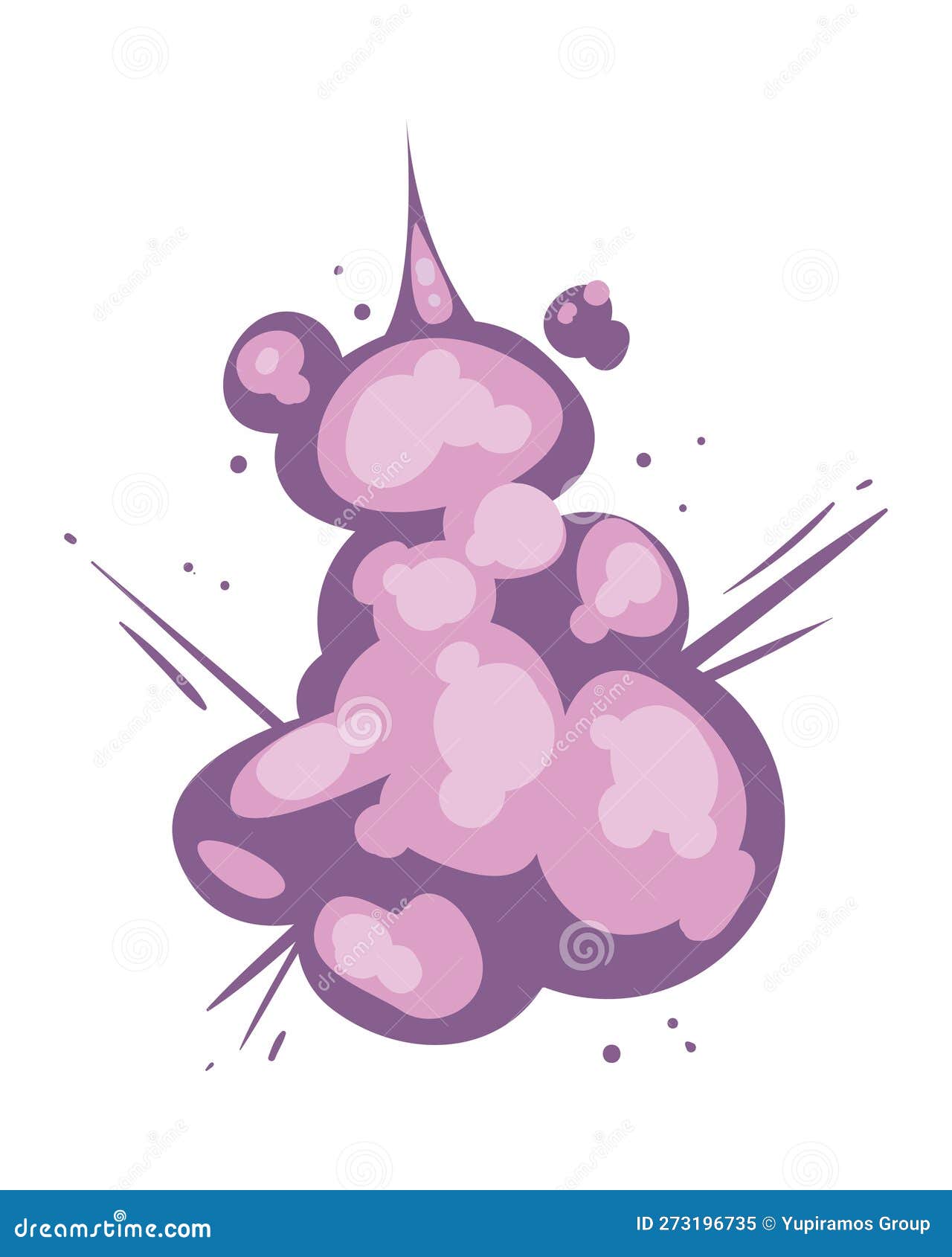 Flat purple explosion stock vector. Illustration of dissipation - 273196735