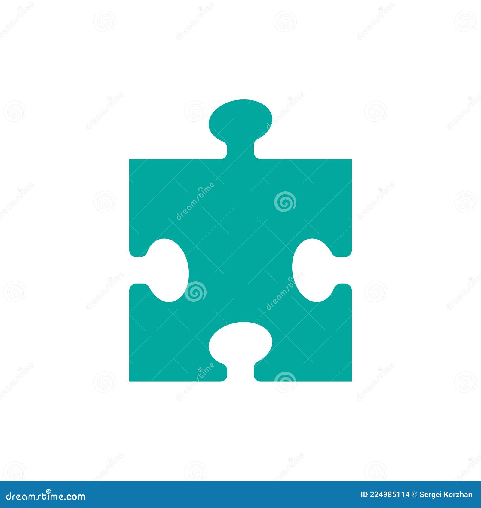 A Flat Puzzle Symbol on a White Background. Stock Vector - Illustration ...