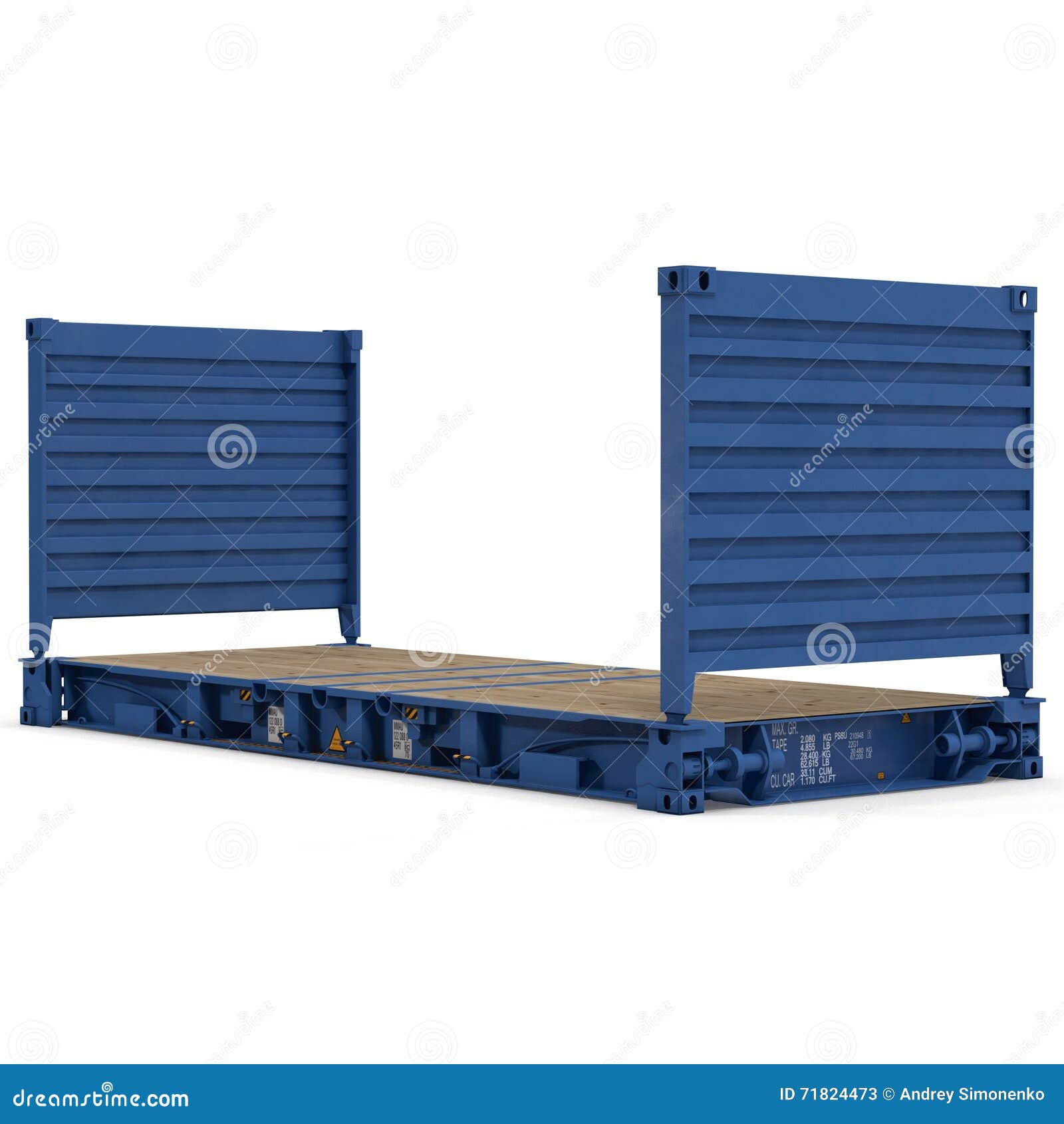 Flat Rack Container Royalty-Free Stock Photography | CartoonDealer.com ...