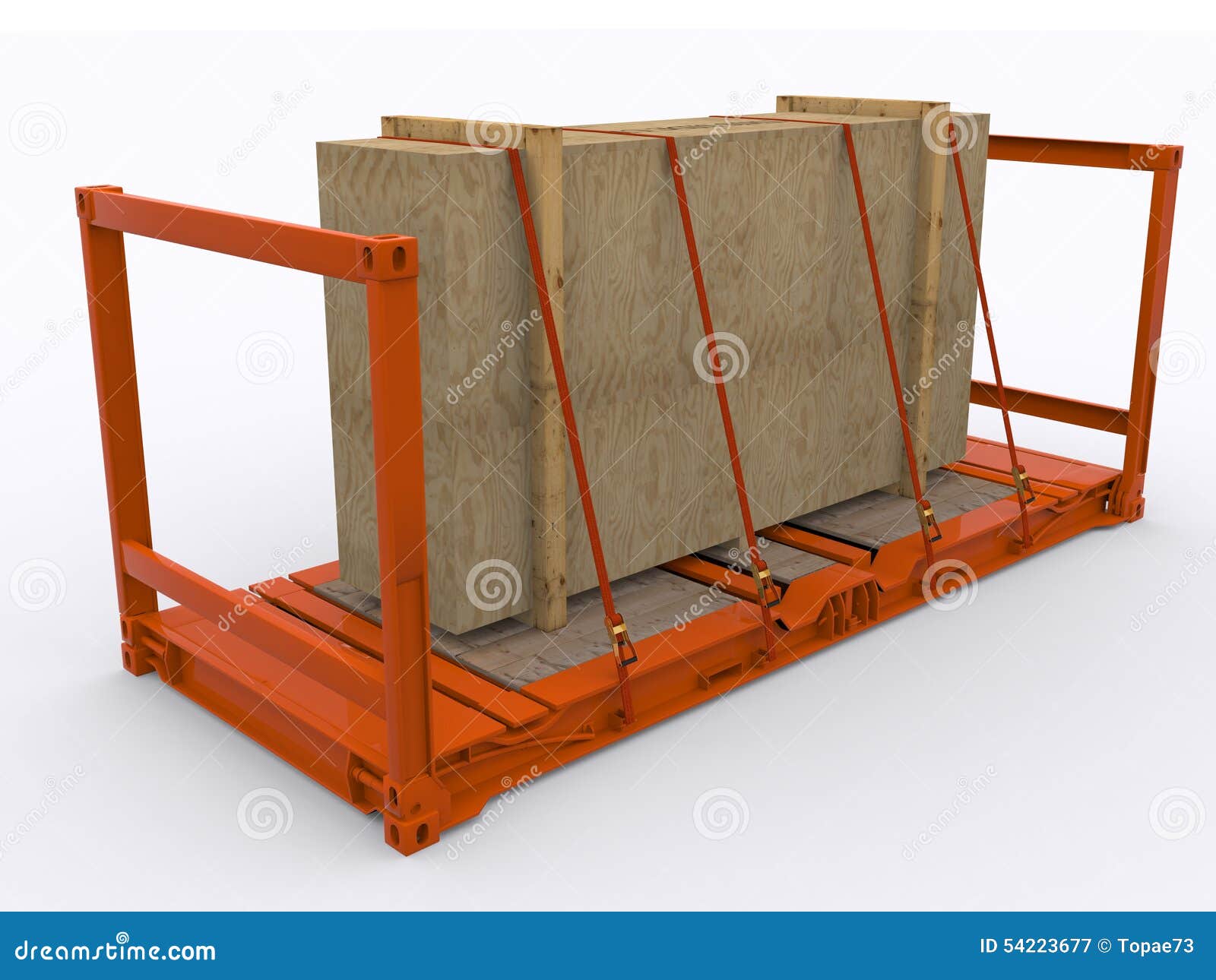 Flat Rack Container stock illustration. Illustration of ship - 54223677