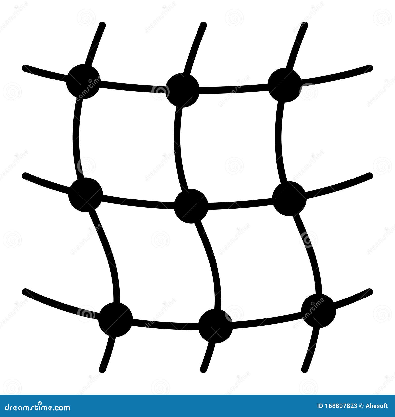 Flat Raster Mesh Network Icon Stock Illustration - Illustration of ...