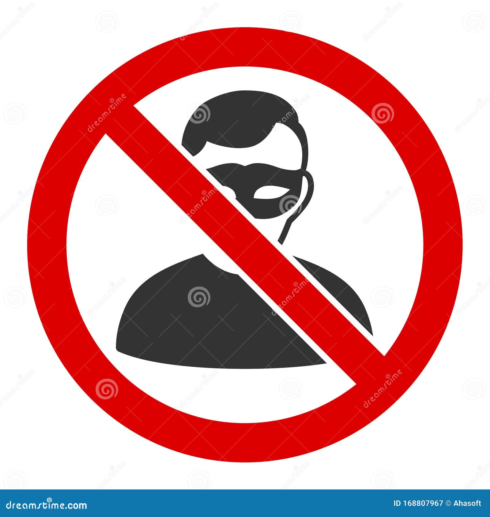 Flat Raster No Anonymous Icon Stock Illustration - Illustration of ...