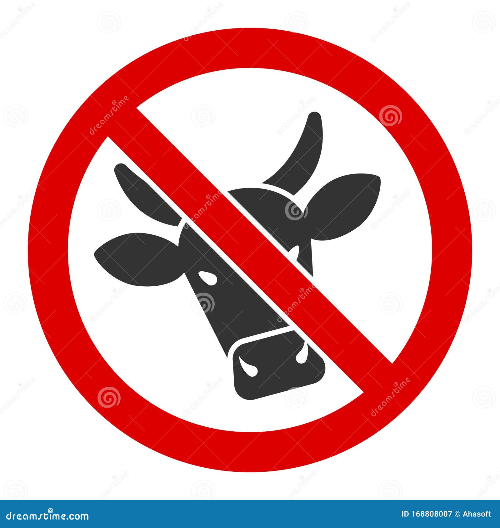 Flat Raster No Beef Icon stock illustration. Illustration of icon ...