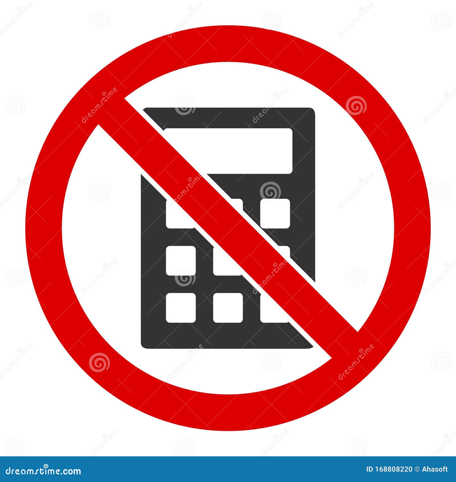 Flat Raster No Calculator Icon Stock Illustration - Illustration of ...